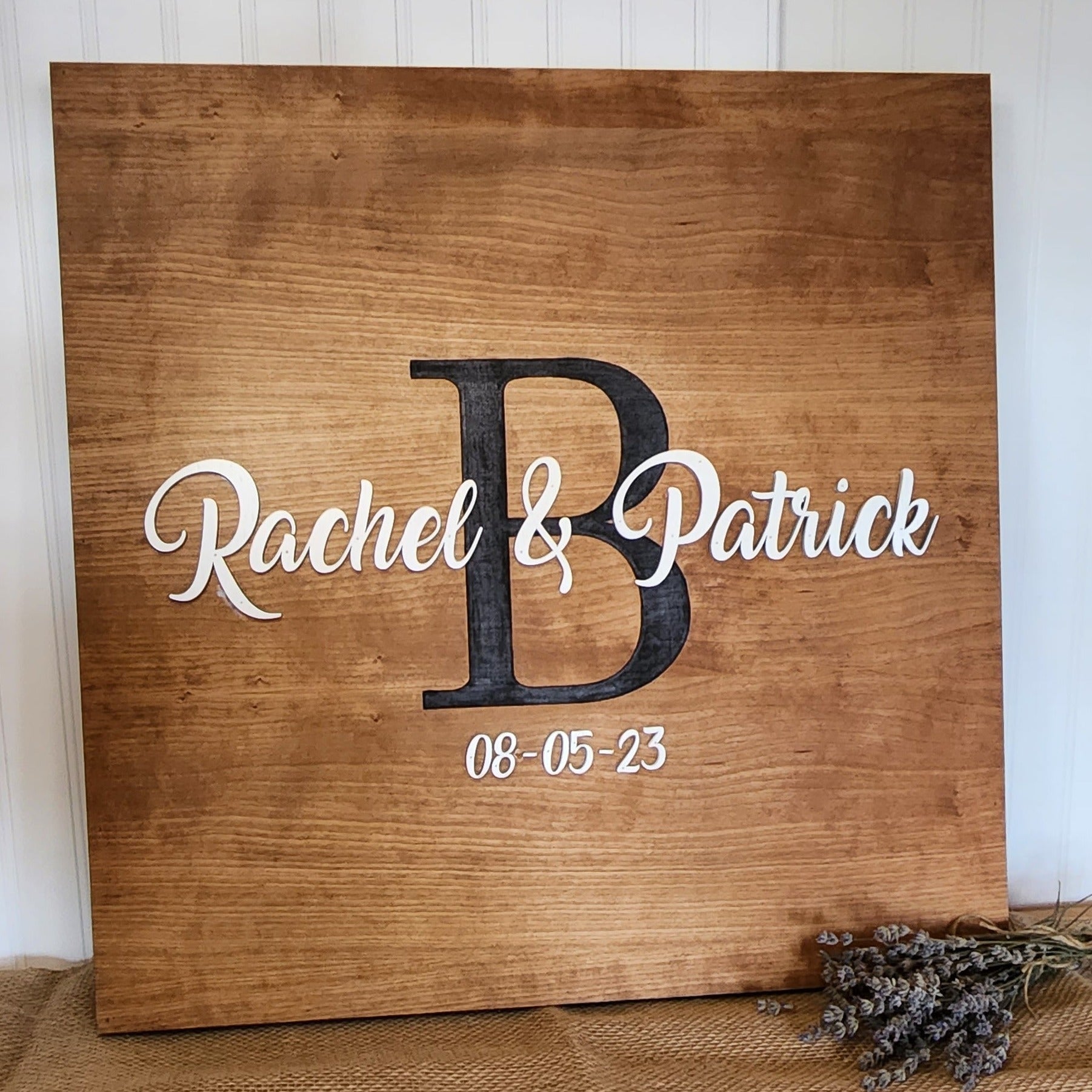 Customized Wooden Bride and Groom Name Wedding Sign – Cherokee Grove ...