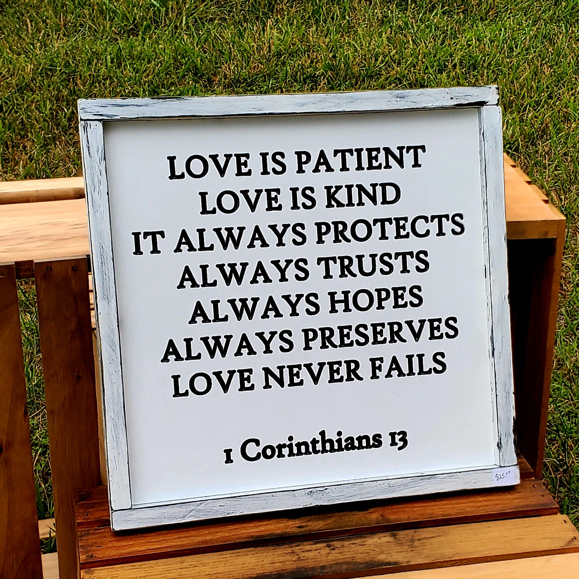 1 Corinthians 13 Sign – Cherokee Grove Custom Worx