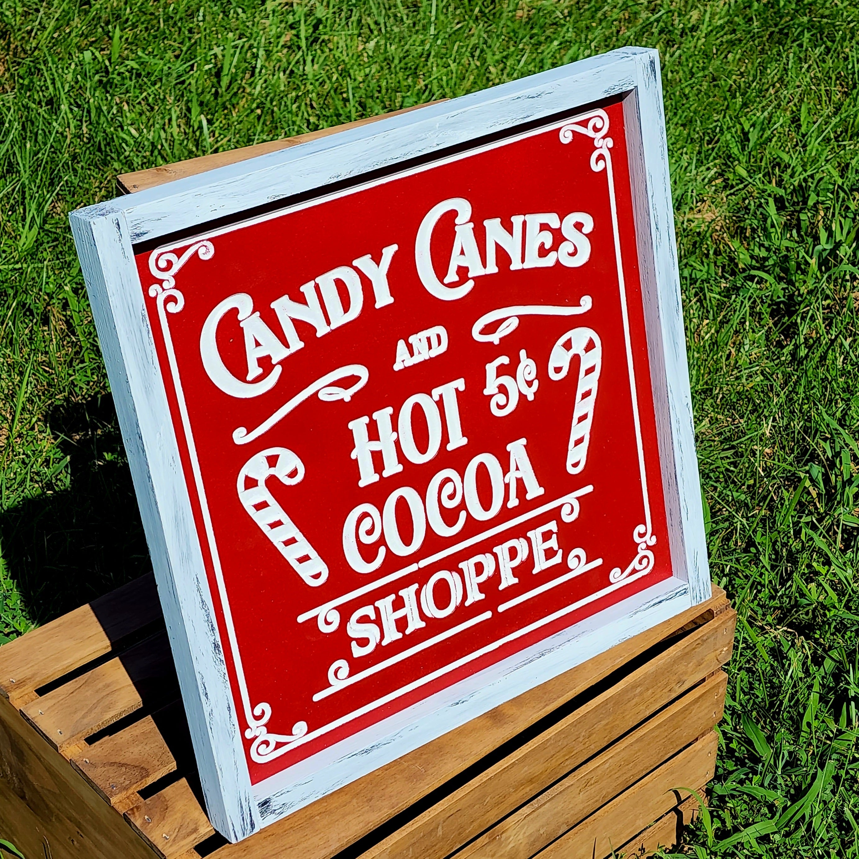 Candy Canes and Hot Cocoa Shoppe Sign | Vintage Christmas Collection ...