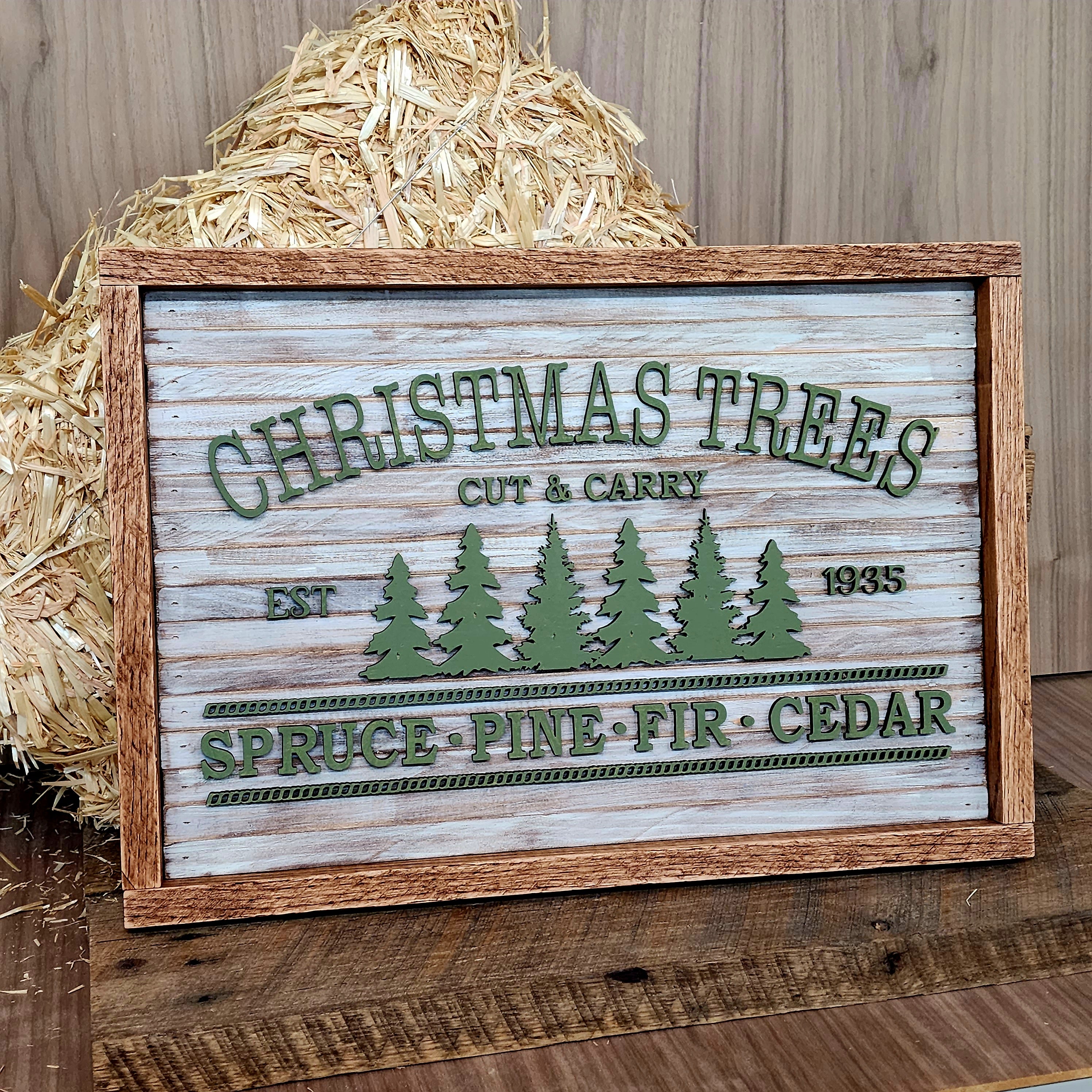 Christmas Trees Sign | Vintage Christmas Collection – Cherokee Grove ...