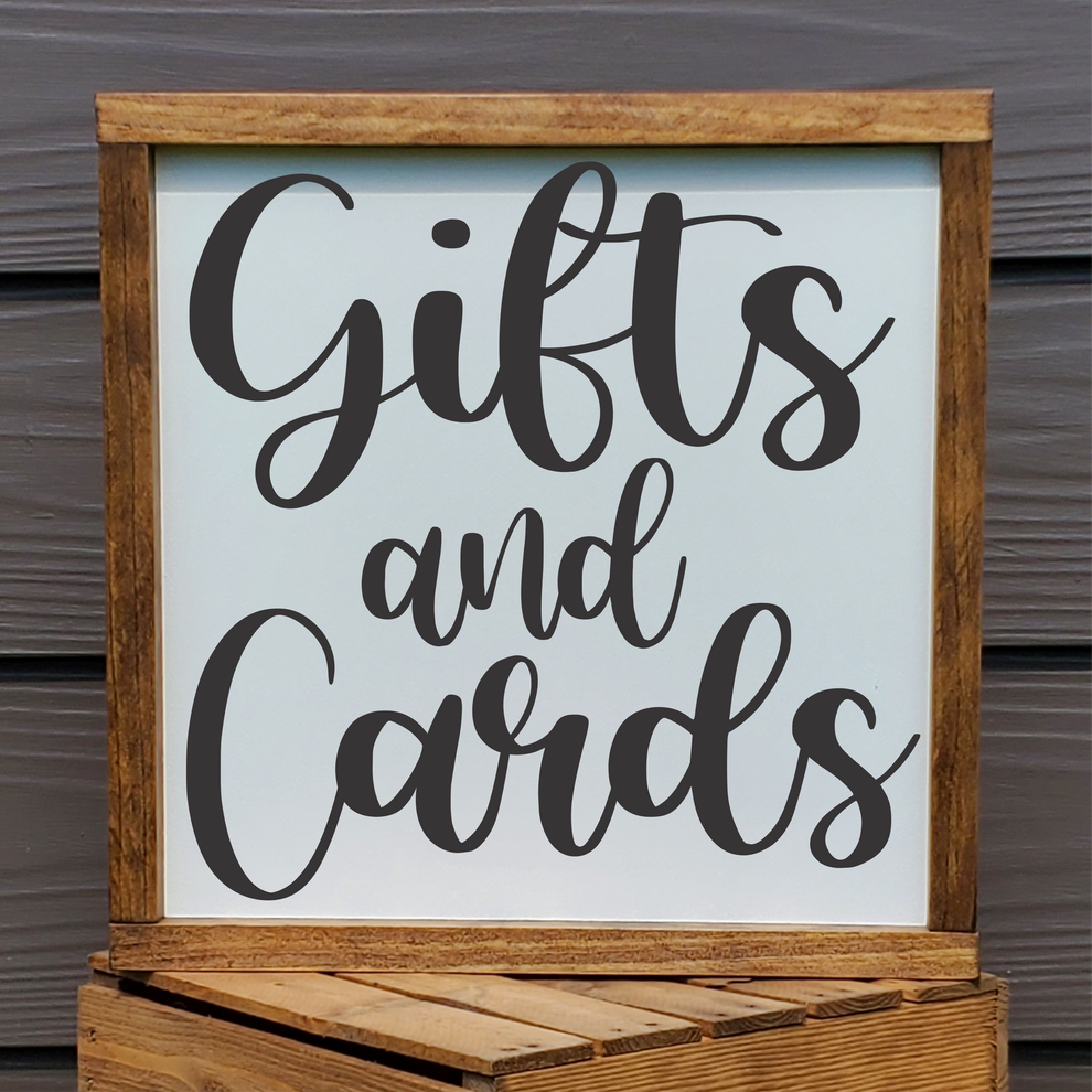 Gifts and Cards Sign - Cursive Font – Cherokee Grove Custom Worx
